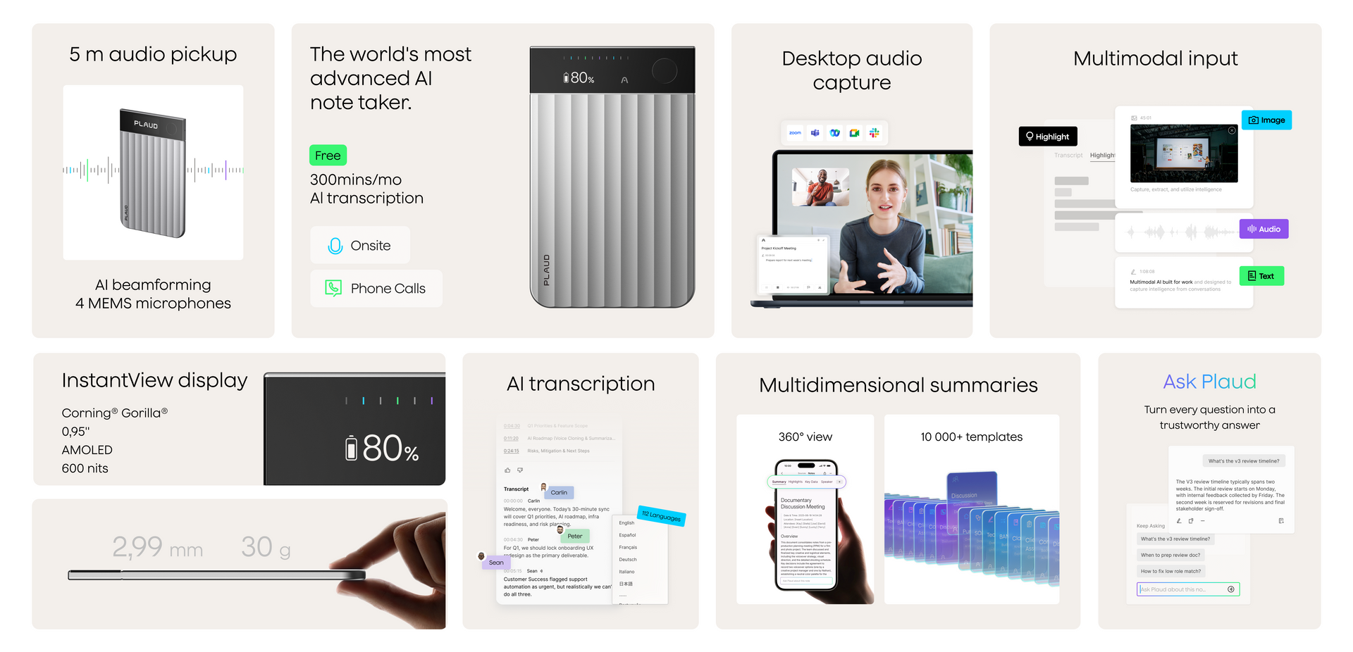 Plaud Note Pro | The World's Most Advanced AI Note Taker